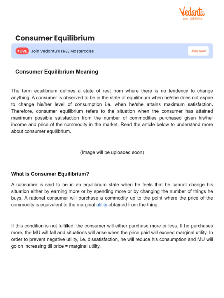 Consumer Equilibrium | PDF