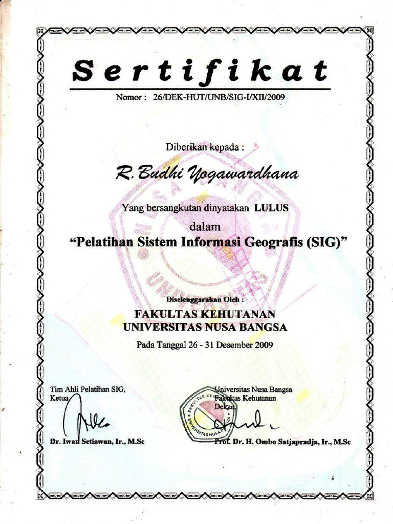 Sertifikat GIS | PDF