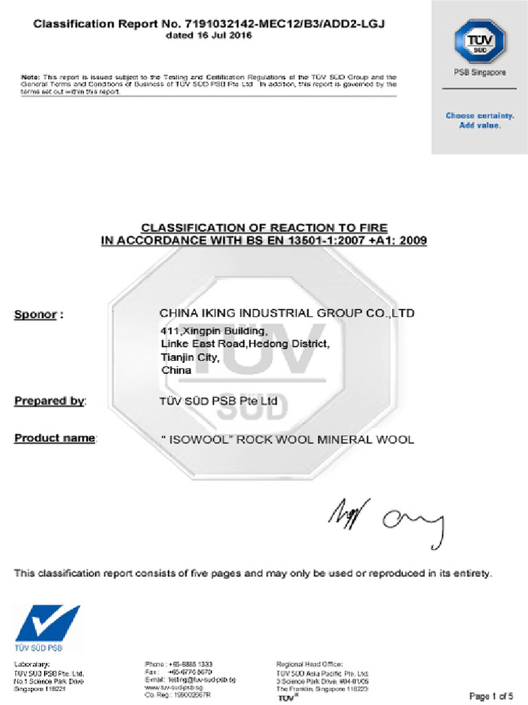 1 - Fire Test Report | PDF