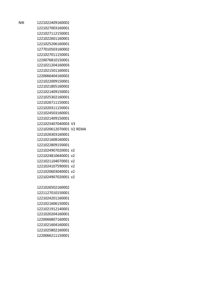 Numeric Data Reference List | PDF