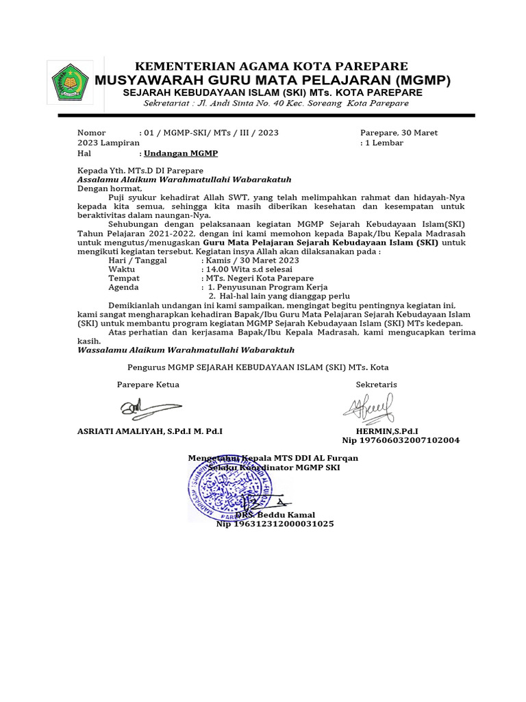 Dokumen MGMP SKI - Merged | PDF