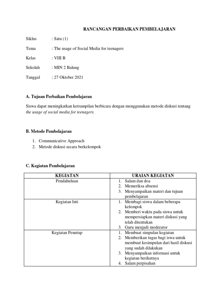 Perbaikan Pembelajaran Media Sosial Remaja | PDF