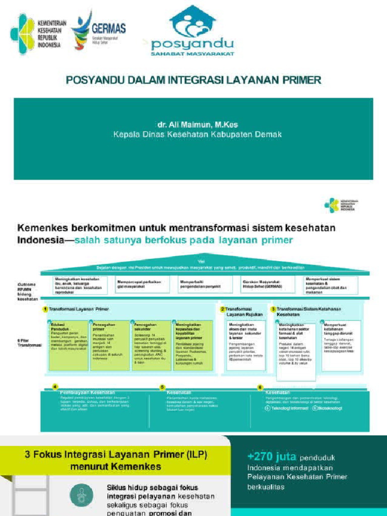 Posyandu Dalam Integrasi Layanan Primer1pptx | PDF