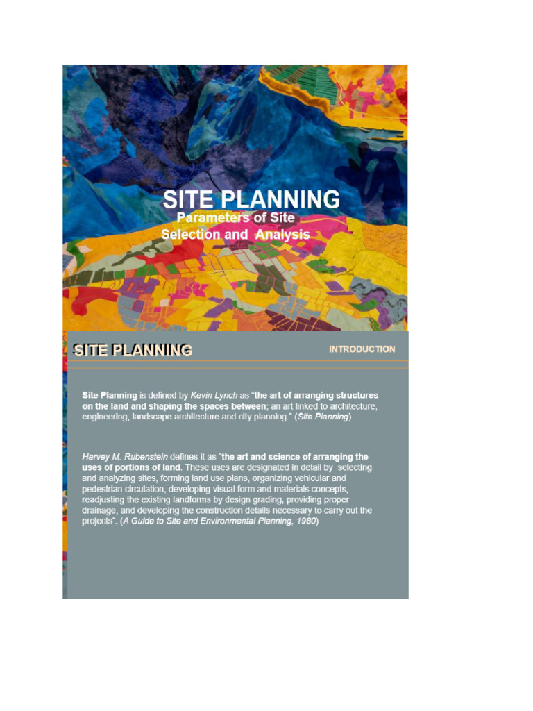 Site Planning | PDF