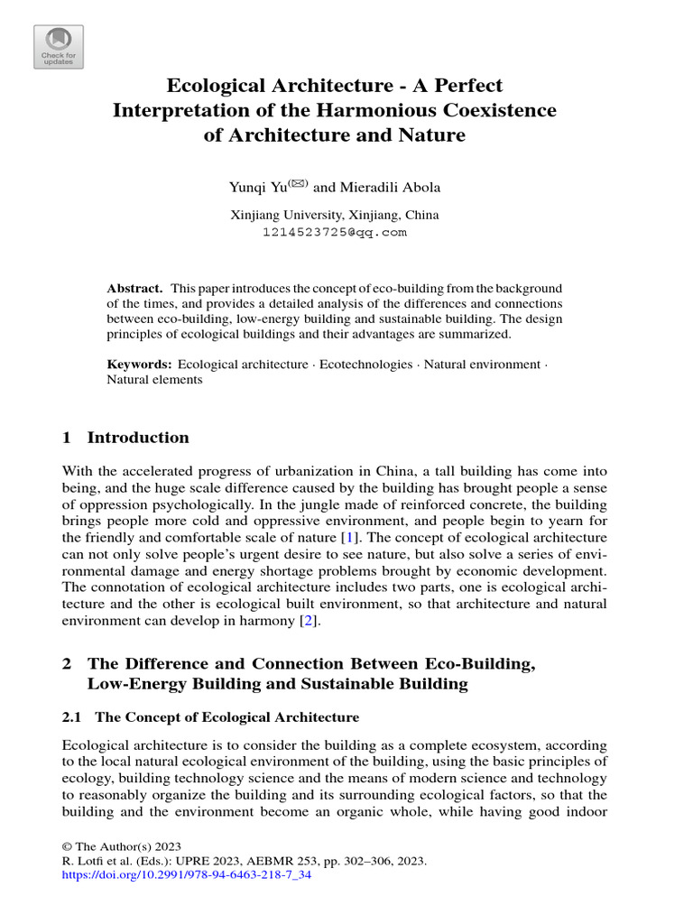 Ecological Architecture - A Perfect Interpretation of The Harmonious Coexistence of Architecture ...
