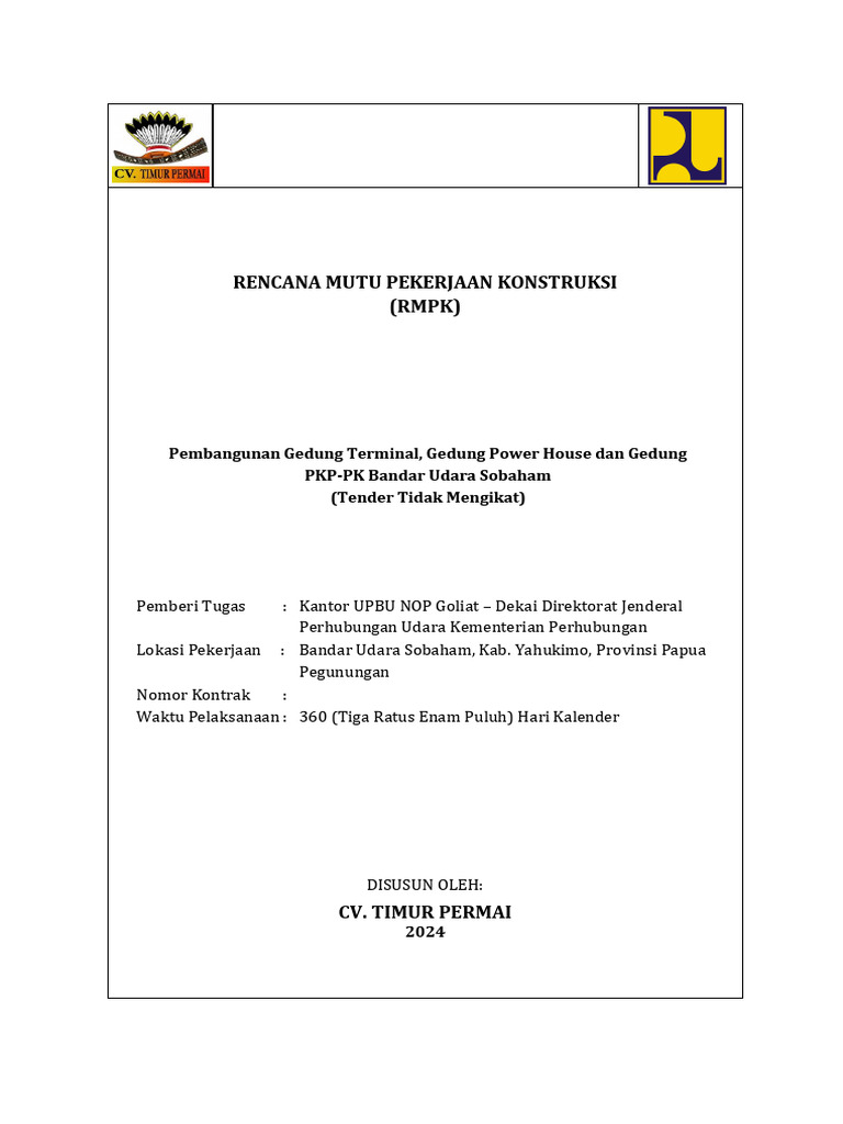 Rencana Mutu Pekerjaan Konstruksi | PDF