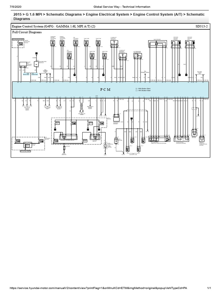 2015 Creta G 1.6 Mpi A-T-Diagram | PDF | Fuel Injection | Vehicle Parts
