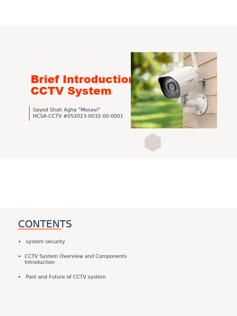 2 CCTV System Overview and Components Introduction | PDF | Closed ...