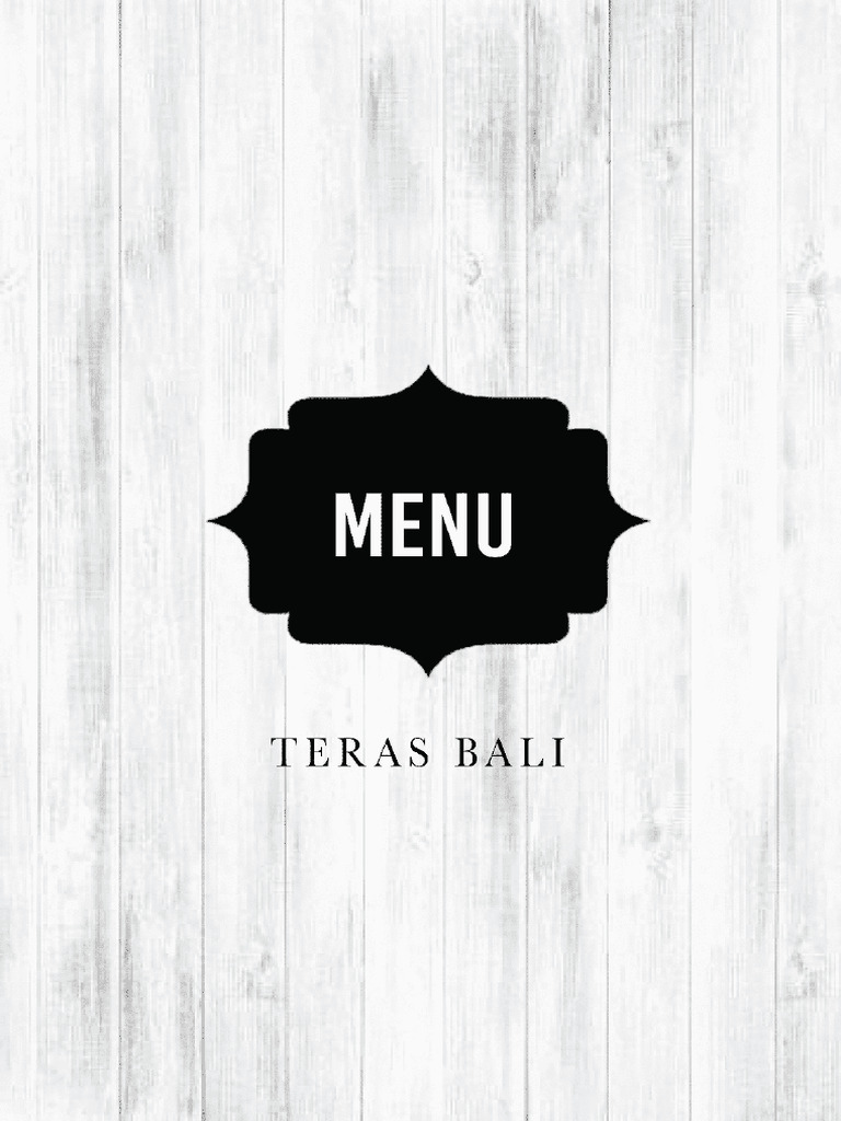 Menu Teras Bali Dan Ubud Coffee | PDF