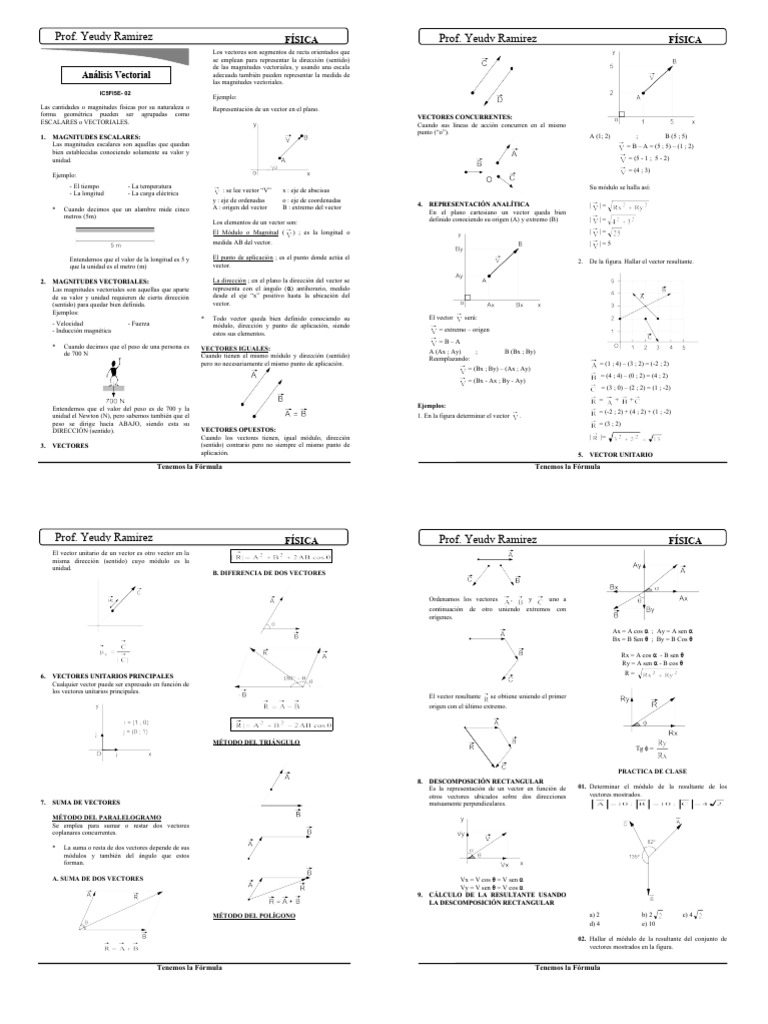 Analisis Vectorial 02 | Descargar gratis PDF | Vector Euclidiano | Sistema de coordenadas ...