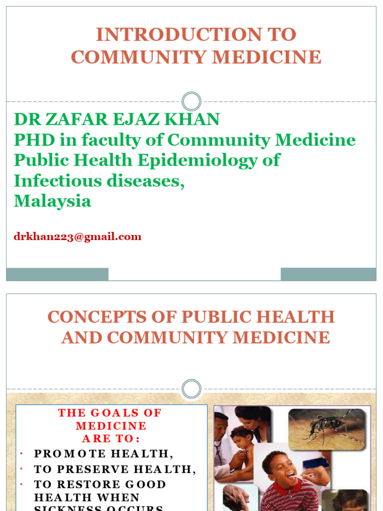 Introduction To Community Medicine 3 | PDF