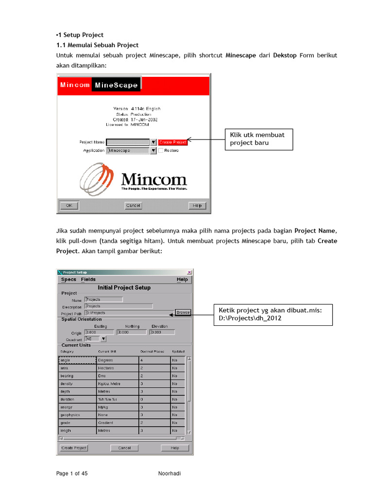 Tutorial Mincom Utk Survey - NHD | PDF