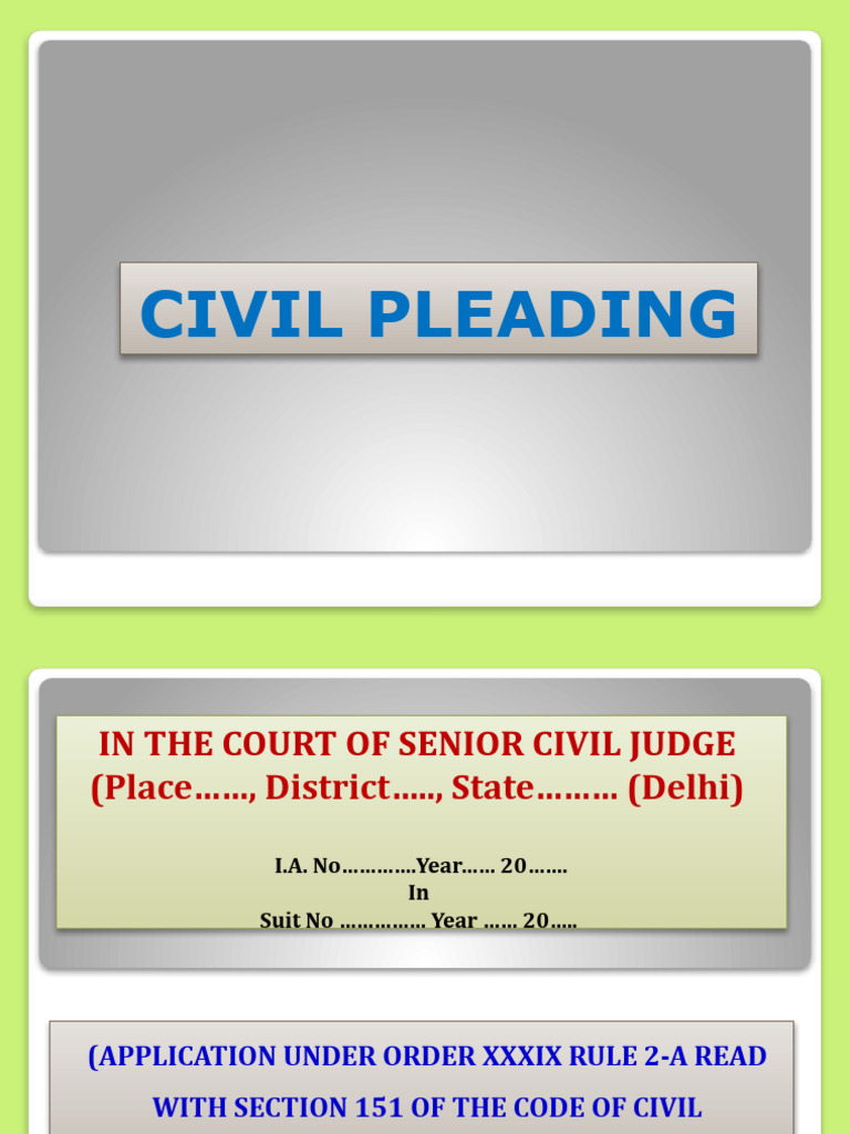 Draft Application Under Order 39-Rule-2A CPC | PDF | Lawsuit | Public Law Draft Application Under Order 39-Rule-2A CPC | PDF | Lawsuit | Public Law