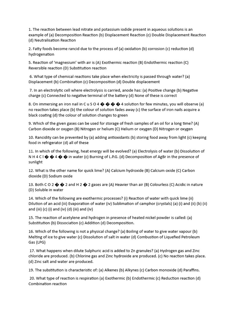 CSN WPT Ix Chem | PDF | Chemical Reactions | Water