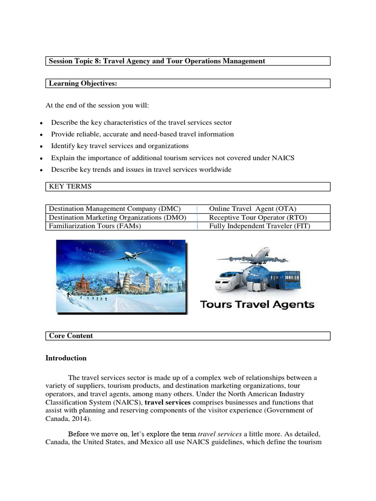Travel Agency Tour Operations MGT 3 | PDF | Travel Agency | Tourism