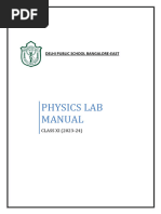Physics Lab Manual - Class 11 Experiment No. 3 | PDF | Area