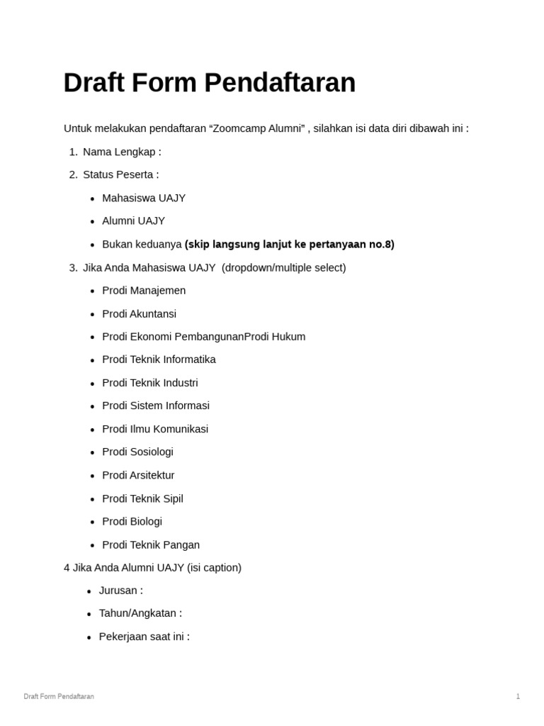 Draft Form (1) | PDF