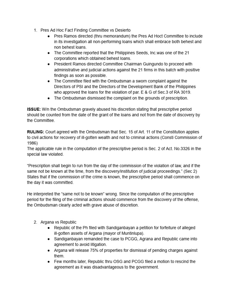 Consti Law 1 Cases | PDF | Statute Of Limitations | Lawsuit