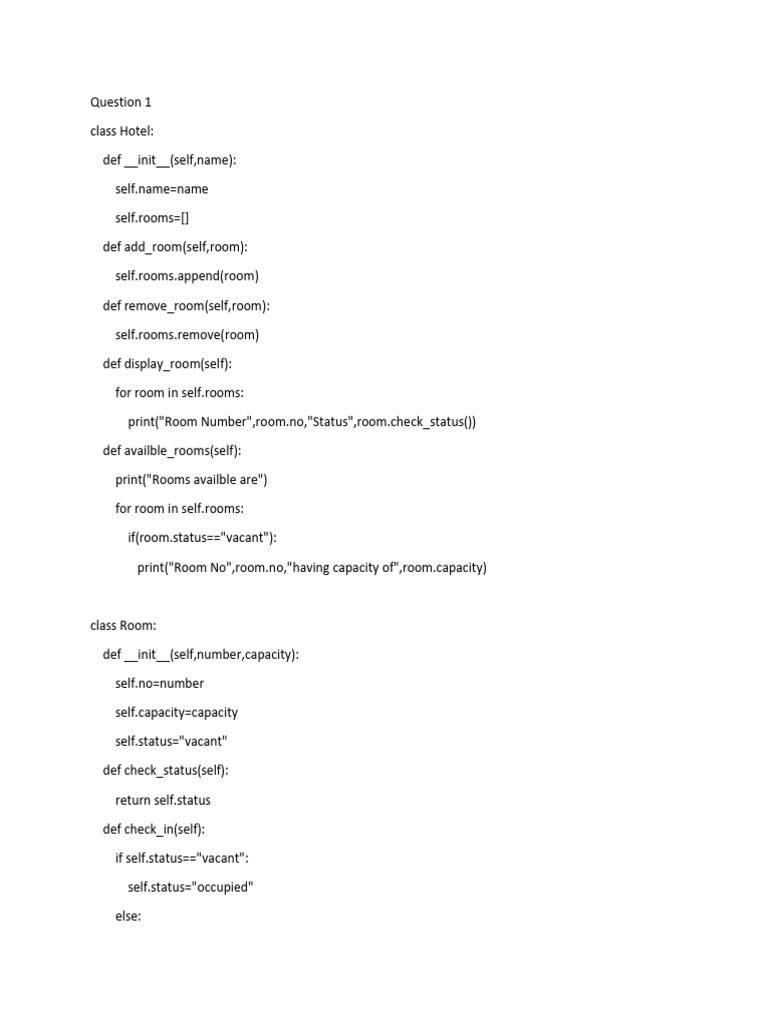 OOPS Assignment2 | PDF | Hotel | Hospitality Industry