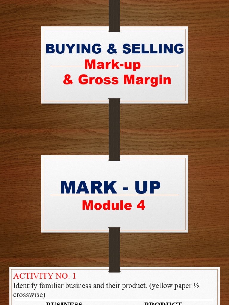 Mark-Up and Selling Price Calculations | PDF | Gross Margin | Prices