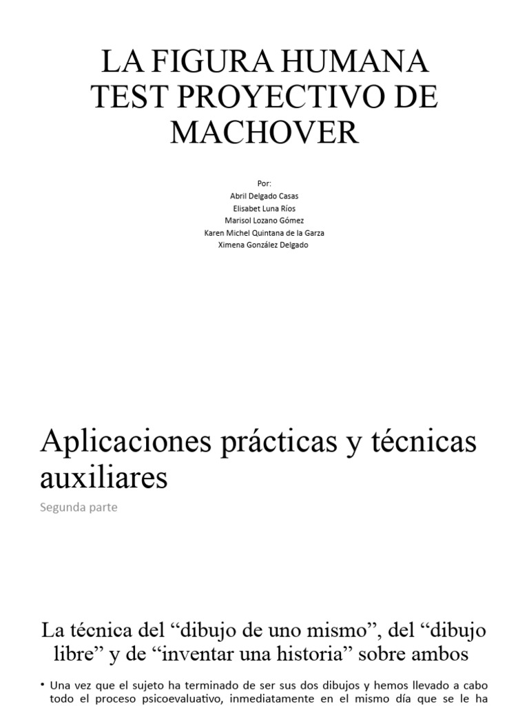 La Figura Humana Test Proyectivo de Machover II | Descargar gratis PDF ...