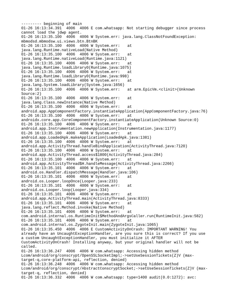 Logcat | PDF | Computers | Technology & Engineering