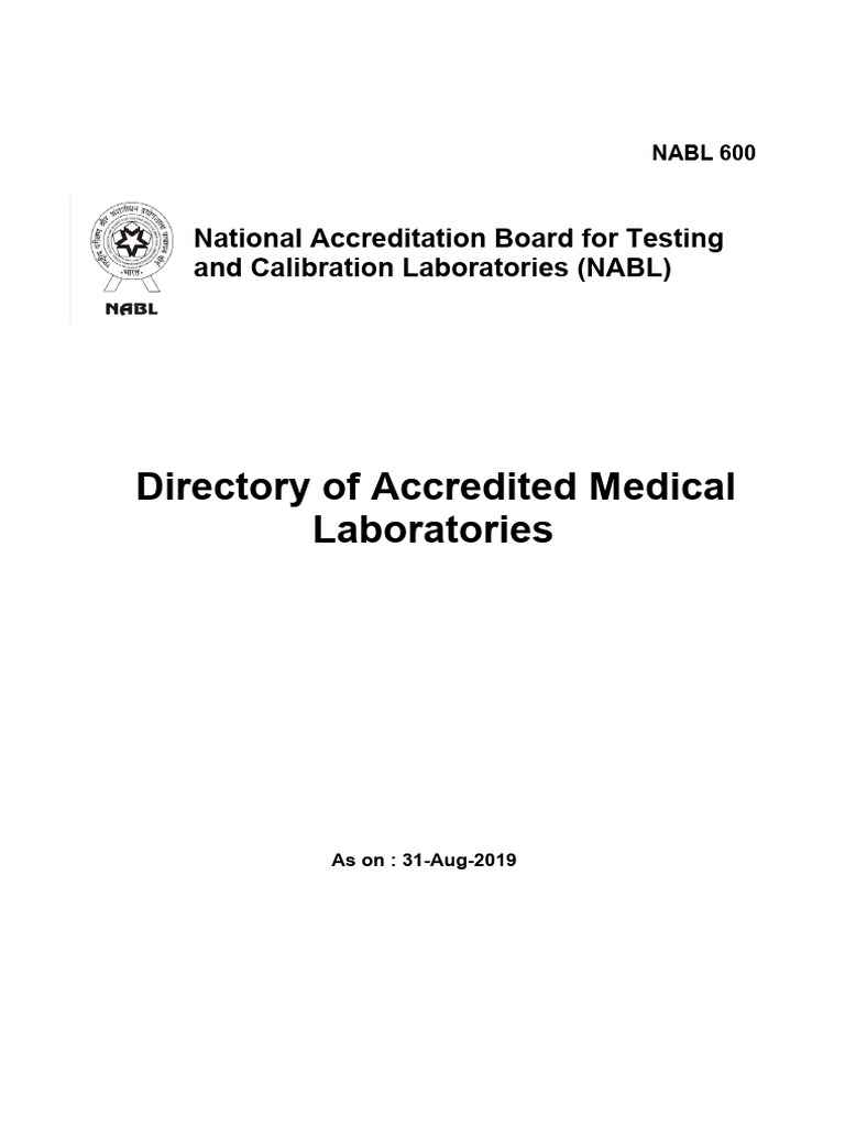 Nabl 600 | PDF | Clinical Pathology | Clinical Medicine