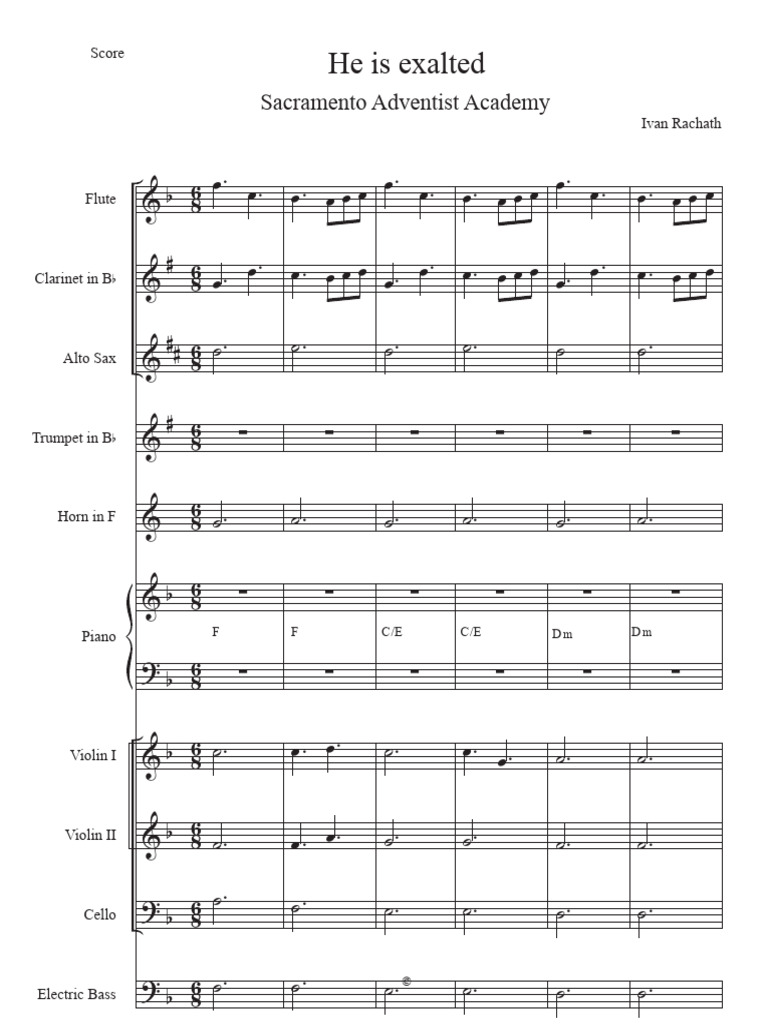 He Is Exalted - Score | Download Free PDF | Music Production | Popular ...