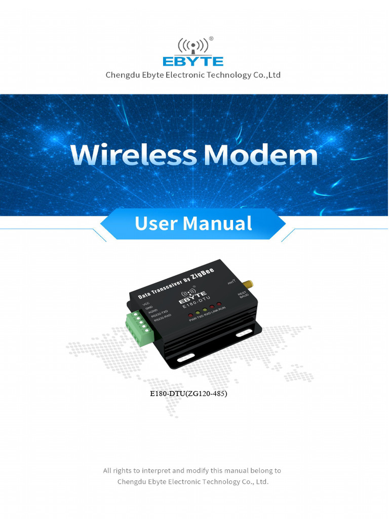 E180 Dtu (ZG120 485) | PDF | Computer Network | Multicast