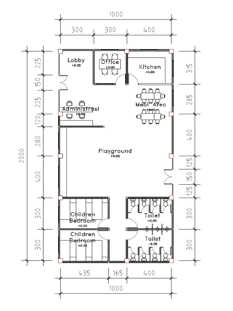 Layout Daycare_gedung 1 | PDF