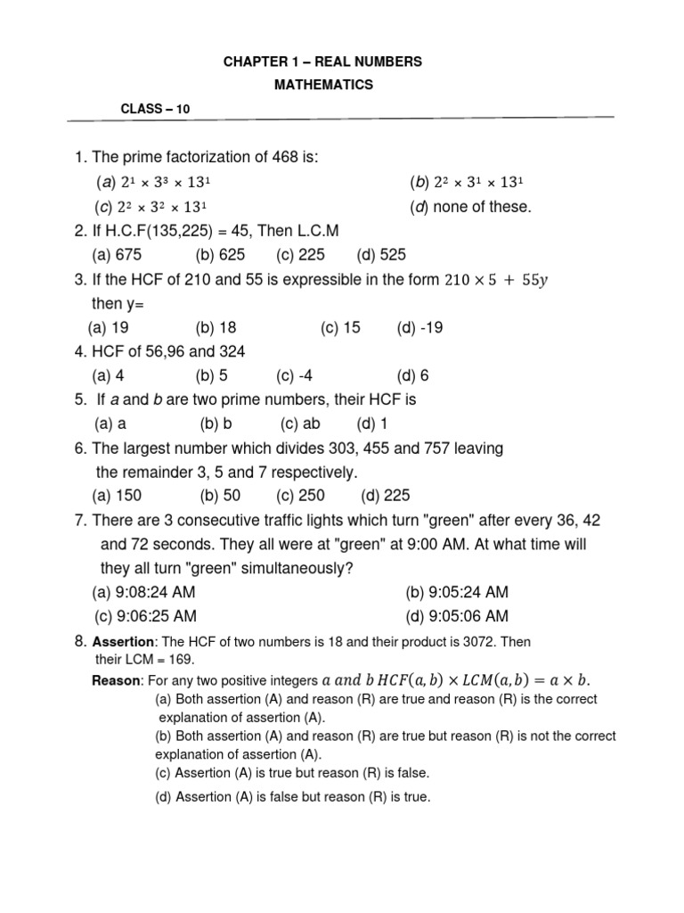 Real Numbers Worksheet 2023 - 24 | PDF | Numbers | Prime Number