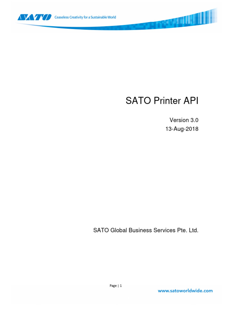 Sato Printer Api Reference Document | PDF | Port (Computer Networking) | Transport Layer Security