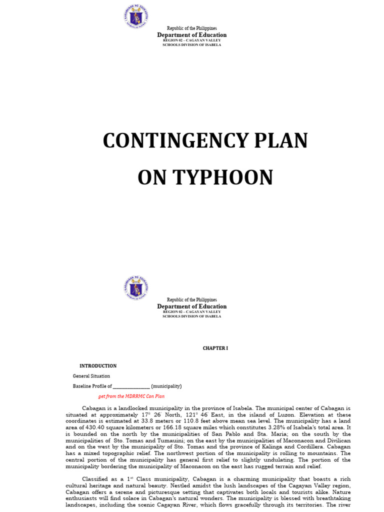 Conplan Typhoon | PDF | Flood | Storms