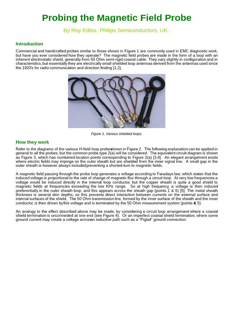 Understanding Magnetic Field Probes | PDF | Coaxial Cable ...