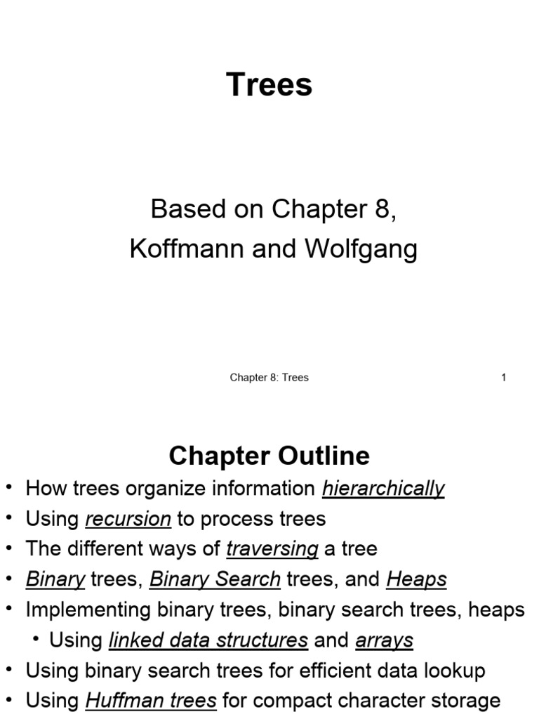 Lecture I Trees | PDF | Software Engineering | Algorithms And Data Structures