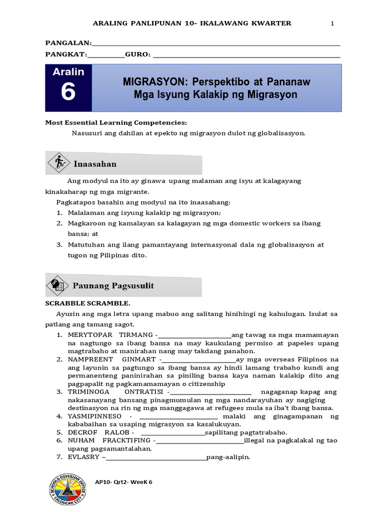 AP 10 Q2 Week 6 | PDF