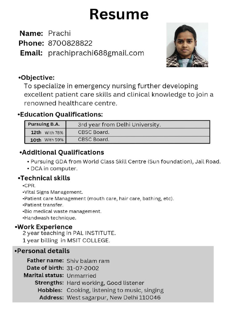 Prachi Resume | PDF