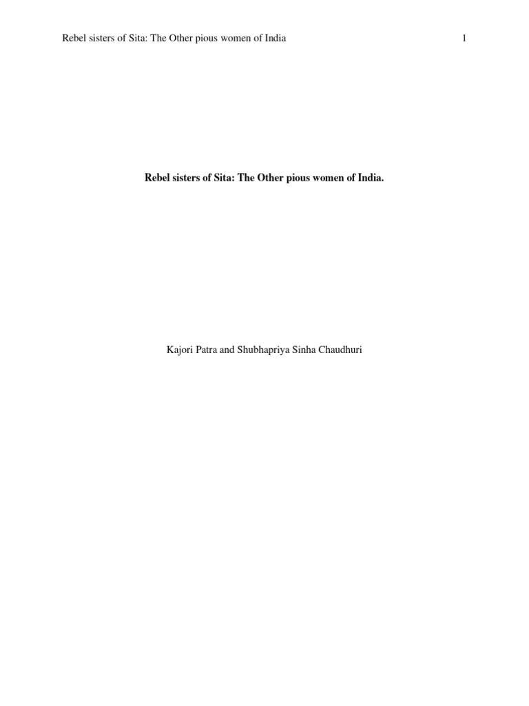 Rebel Sisters of Sita The Other Pious Wo | PDF | Bhakti | Guru