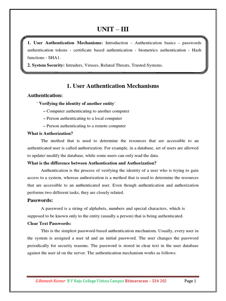 UNIT-III | PDF | Computer Virus | Password