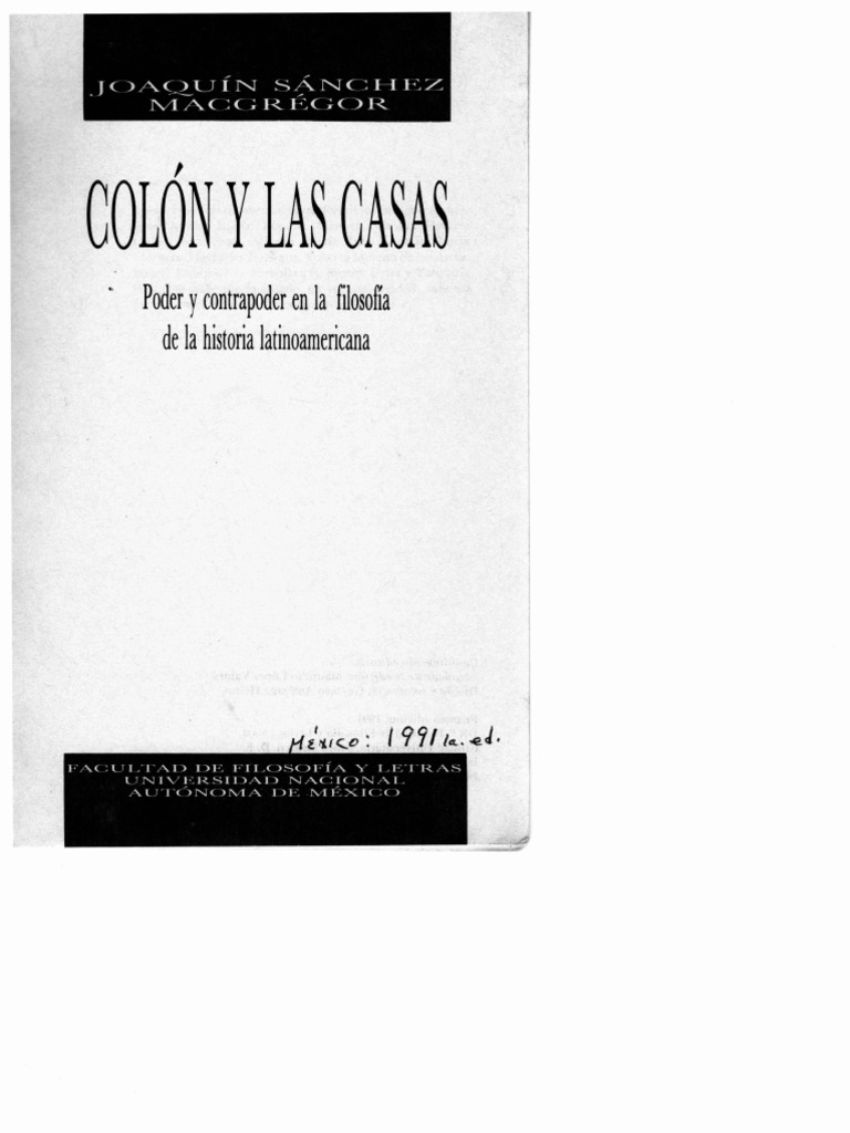 Joaquín Sánchez MacGregor - Colón y Las Casas Capít I - Ocred | PDF