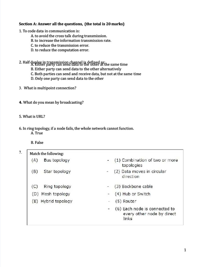 PDF Final Exam Data Communication and Computer Networks - Compress | PDF | Computers