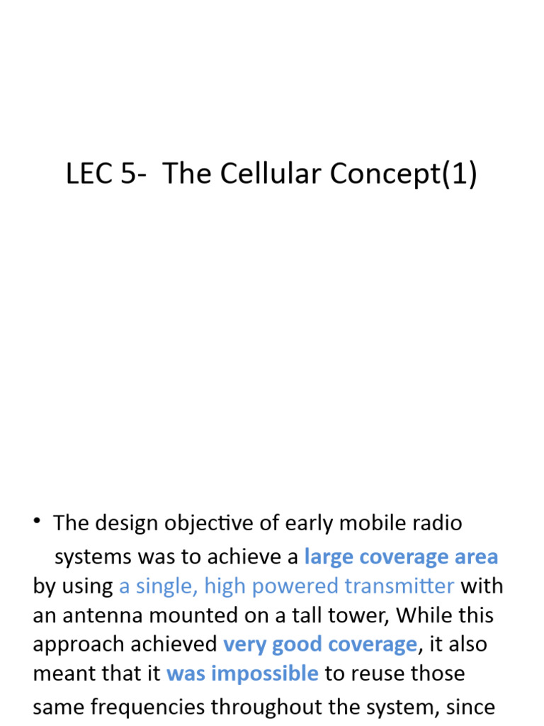 L3 The Cellular Concept | PDF | Cellular Network | Radio