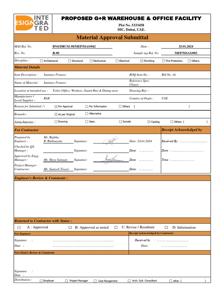 Sanitary Fixtures Material Approval List | PDF | Valve | Pipe (Fluid ...