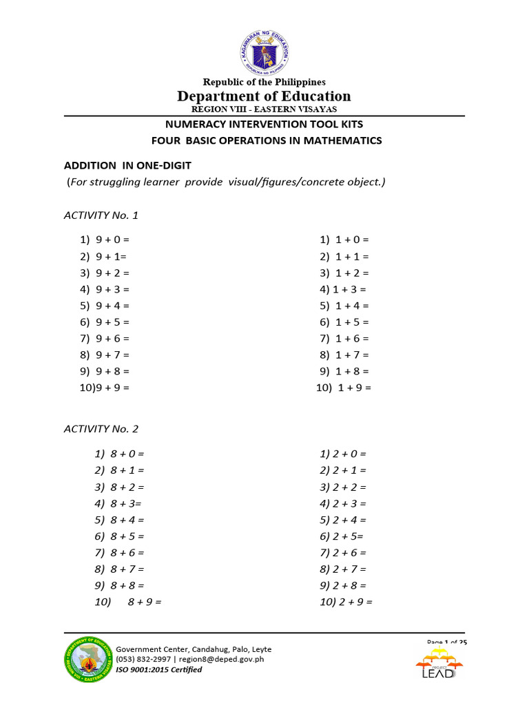Intervention Numeracy Tool Kit | PDF | Mathematics | Learning