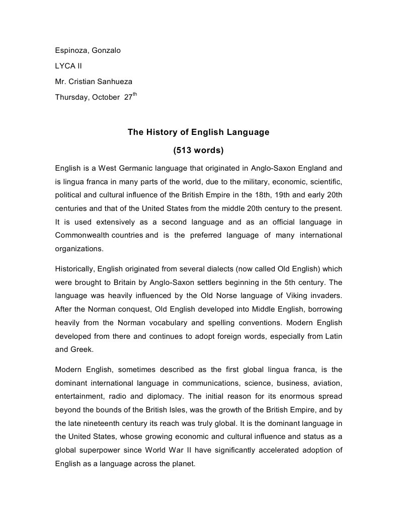 The History of English Language | PDF