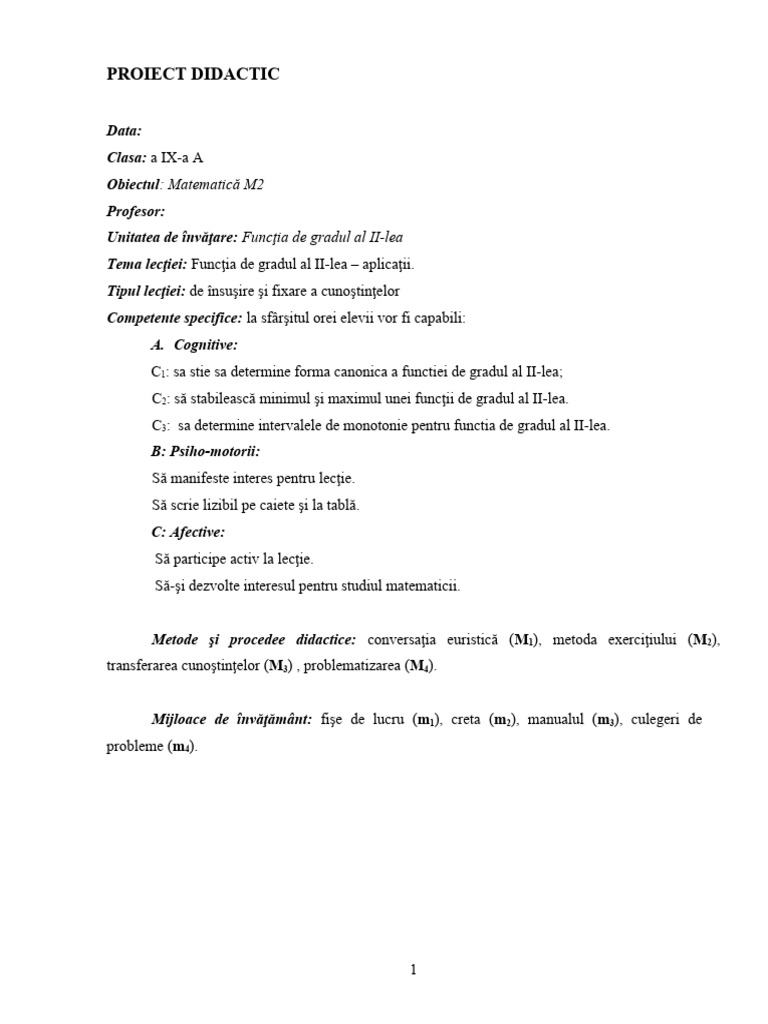 Funcția de Gradul Doi | PDF