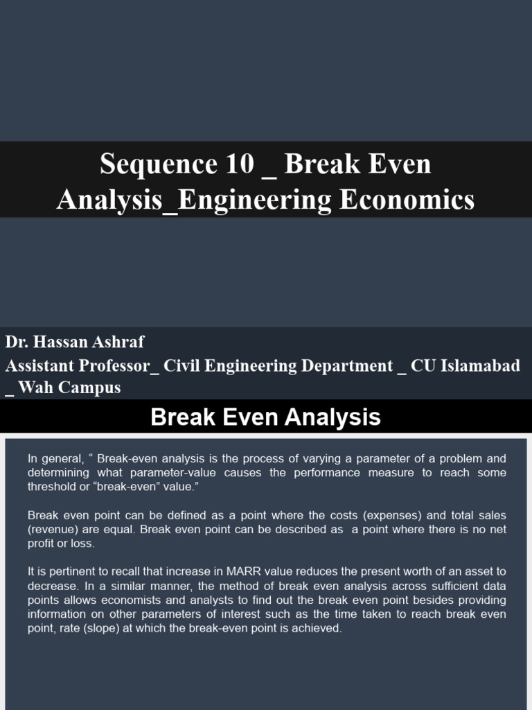 10 - Breakeven Analysis | PDF | Economies | Business Economics