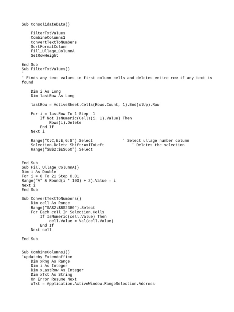 Macro Filter Numbers - Ullage Table | Download Free PDF | Software ...