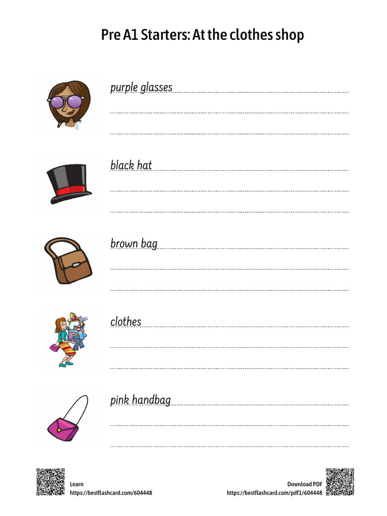 Tap Viet - Pre A1 Starters - at The Clothes Shop | PDF