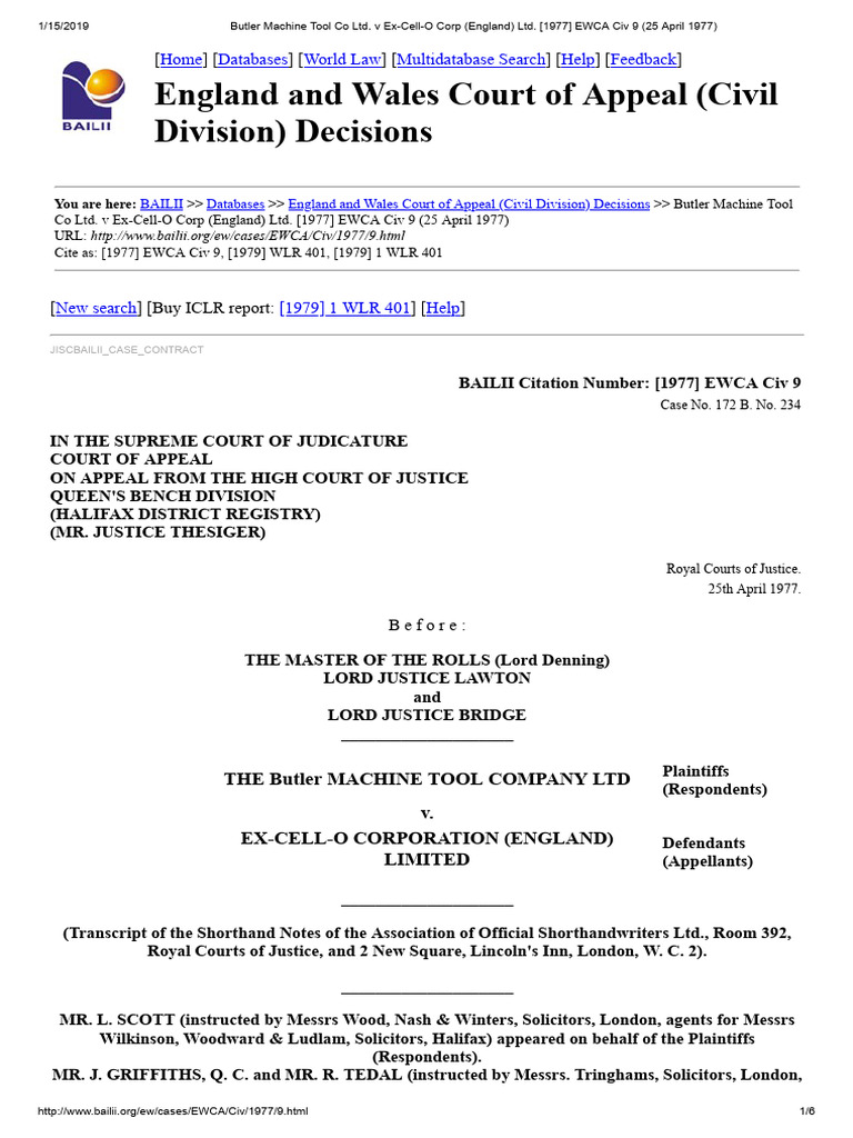 Butler Case On Battle of Forms | PDF | Offer And Acceptance ... Butler Case On Battle of Forms | PDF | Offer And Acceptance ...